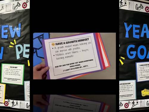 New Year PE Goals Bulletin Board + Affirmation Posters Bundle | Goal ...