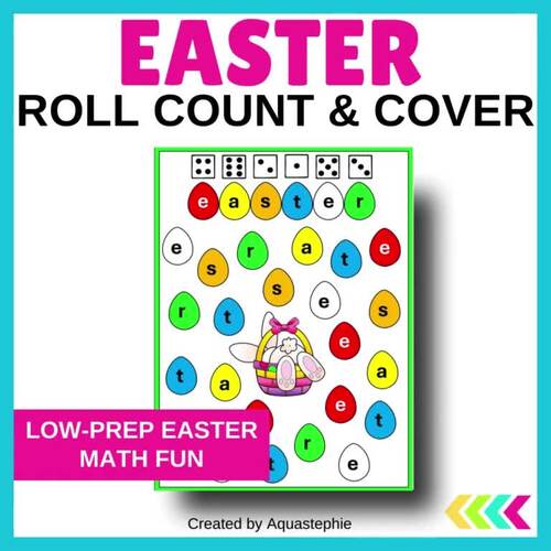 Easter Roll, Count & Cover Spring Math Game for Number Recognition ...