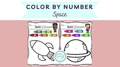 Color By Number - Space by Doodling Duchess | TPT
