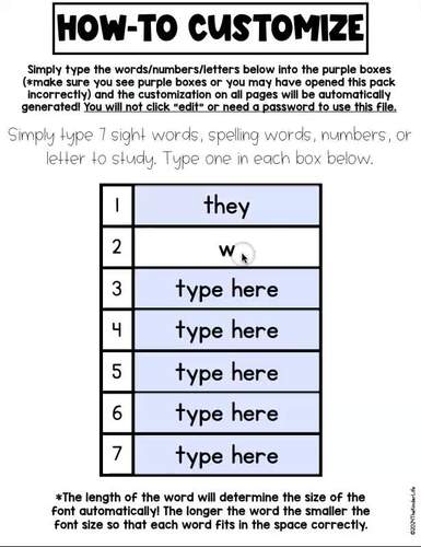 September Editable Color by Code Activities | Back to School Sight Word ...