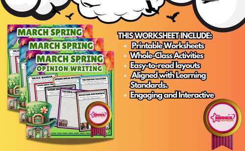 March Spring Break Opinion Prompt Writing Activities 3rd,4th,5th,6th ...