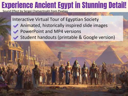 Ancient Egyptian Society & Jobs Virtual Field Trip with Animated Images