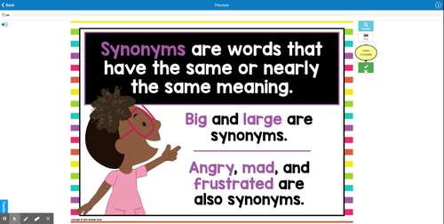 Synonym Boom Cards | Synonyms in Sentences Digital Task Cards | TPT