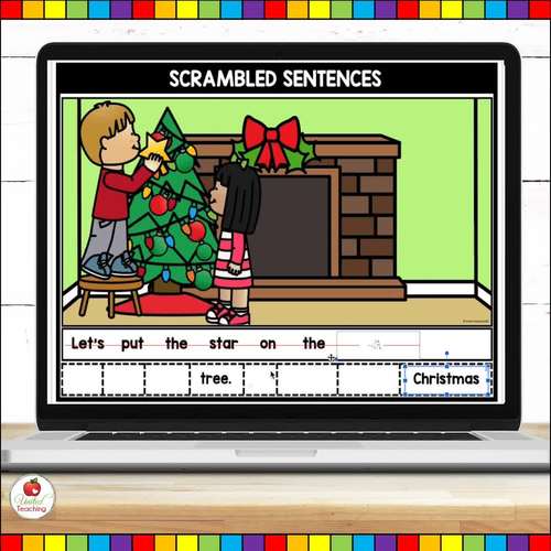 Sentence Building Christmas (Google Slides™ and Worksheets) by United ...