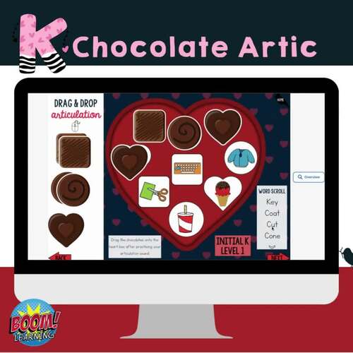 Valentine's Day Speech Therapy K Chocolates Digital Resources for ...