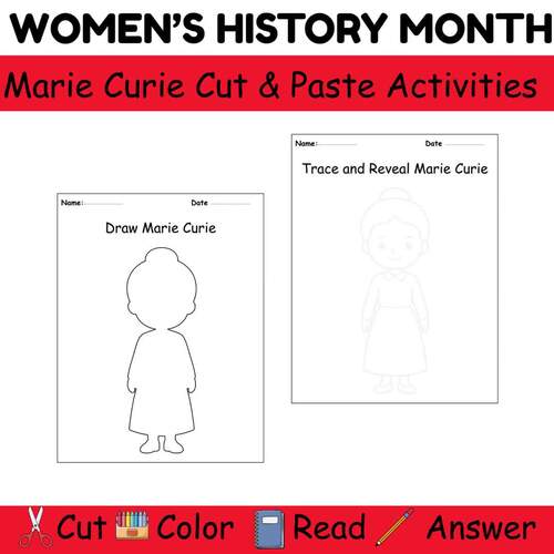 Marie Curie Cut and Paste Craft | Women’s History Month Activity k-3