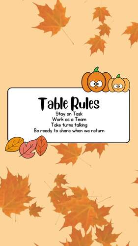 Fall Fun: SEL & Classroom Connection | Table Talks by Thrive Ed Life