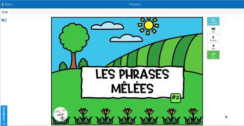 French Scrambled Sentences BOOM CARDS | Phonics and Sight Words SET 2