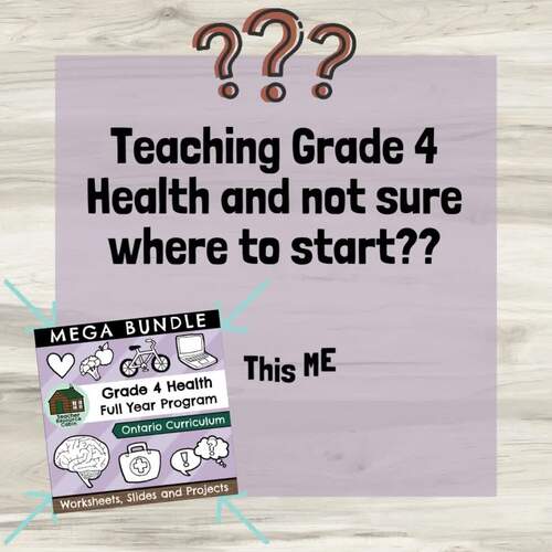 Grade 4 Ontario Health Mega Bundle (FULL YEAR) by Teacher Resource Cabin