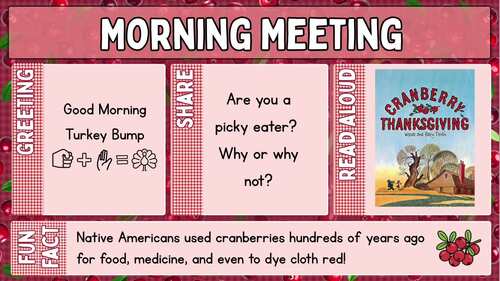 Cranberry Day Activities | Complete Cranberry-Themed Unit, Slides ...