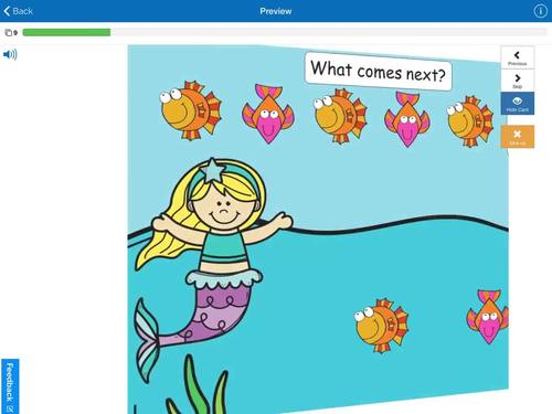 Summer Patterns Fish Shapes BOOM Cards™️ Digital Distance Learning