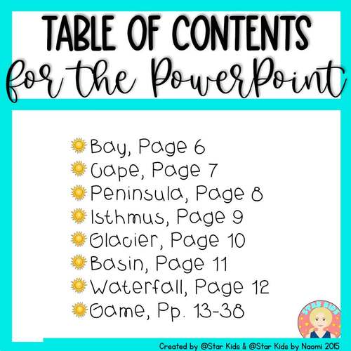 Landforms for K-1 | Part 3 by Star Kids | TPT