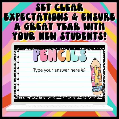 Expectations & Procedures Slide Template | Back to School | Rules ...