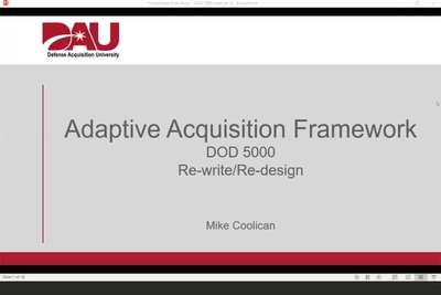 Adaptive Acquisition Framework - DoD 5000 Re-write 11.19.19 - Defense ...