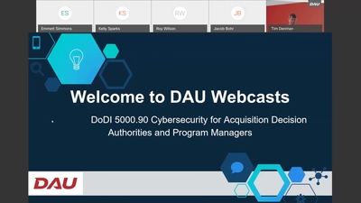 Adaptive Acquisition Framework DoD Instruction 5000.90 Cybersecurity ...