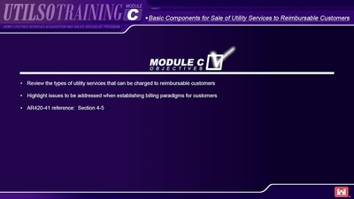 Module C Army Utilities Services and Acquisition and Sales Specialist ...