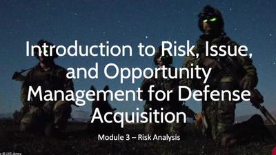 03 Intro to Risk, Issue, and Opportunity (RIO) Management - Risk ...