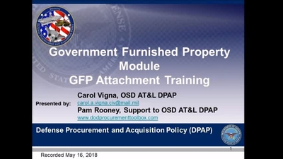 Government Furnished Property Module - GFP Attachment Training ...