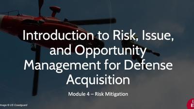 04 Intro to Risk, Issue, and Opportunity (RIO) Management – Risk ...