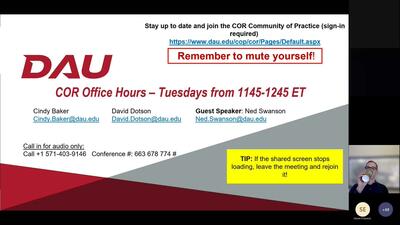 COR Office Hours 02/14/2023 - Defense Acquisition University