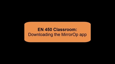 Downloading the MirrorOp app for EN 450 - Video | Oklahoma State University