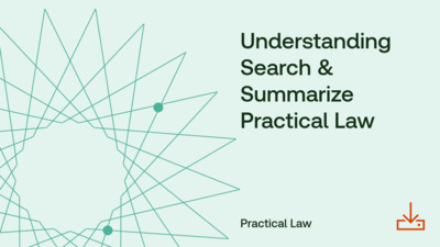 Understanding Search & Summarize Practical Law - Product Training - US ...