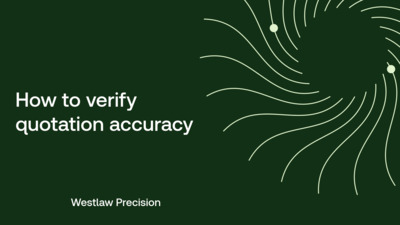 How to verify quotation accuracy - Product Training - US | Thomson Reuters