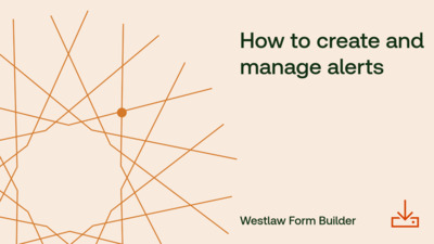 How to create and manage alerts - Product Training - US | Thomson Reuters
