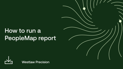 How to run a PeopleMap report - Product Training - US | Thomson Reuters