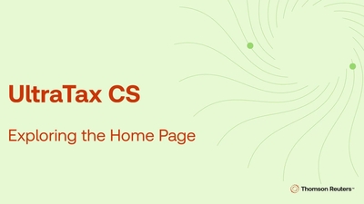 Exploring the Home Page - Product Training - US | Thomson Reuters