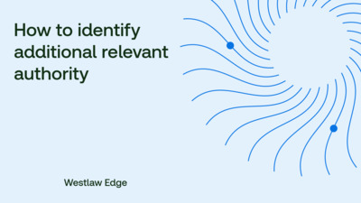 How to identify additional relevant authority - Product Training - US ...