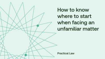 How to know where to start when facing an unfamiliar matter - Product ...