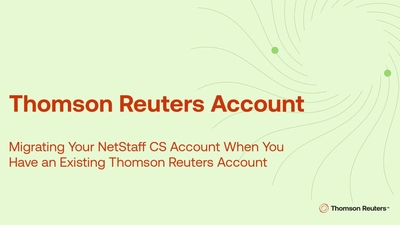 Migrating Your NetStaff CS Account When You Have an Existing Thomson ...