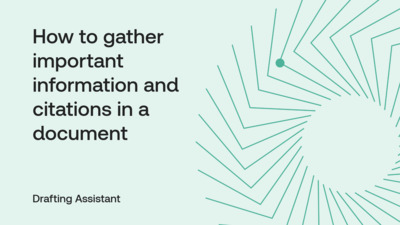 How to gather important information and citations in a document ...