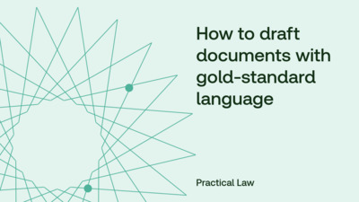 How to draft documents with gold-standard language - Product Training ...