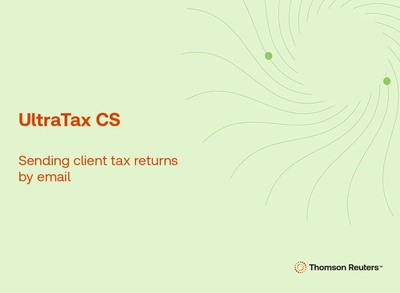 Sending client tax returns by email - Product Training - US | Thomson ...