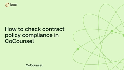 Contract Policy Compliance - Product Training - US | Thomson Reuters