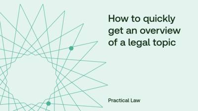 How to quickly get an overview of a legal topic - Product Training - US ...