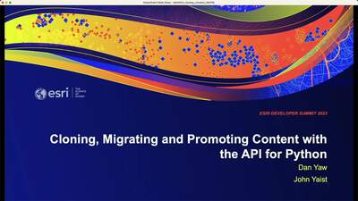Cloning, Migrating and Promoting Content with the API for Python - Esri ...
