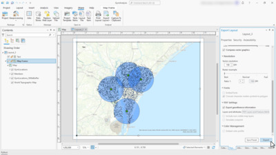 Export a Layout to PDF with Editable Text in ArcGIS Pro - Esri Videos: GIS, Events, ArcGIS ...