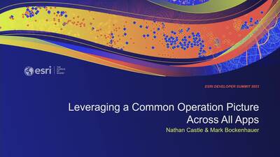 Leveraging a Common Operating Picture Across All Apps - Esri Videos ...