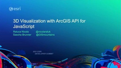 3D Visualization - ArcGIS API for JavaScript - Esri Videos: GIS, Events, ArcGIS Products ...