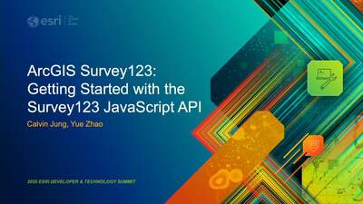 ArcGIS Survey123: Getting Started with the Survey123 JavaScript API - Esri Videos: GIS, Events ...