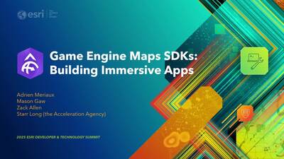 Game Engine Maps SDKs: Building Immersive Apps - Esri Videos: GIS ...