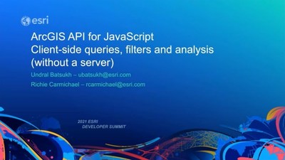 Client-side Queries, Filters and Analysis (Without a Server) - ArcGIS ...