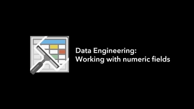 Data Engineering: How to work with numeric fields - Esri Videos: GIS, Events, ArcGIS Products ...