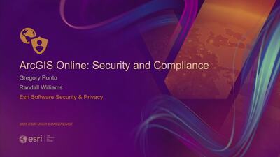 ArcGIS Online: Compliance and Security - Esri Videos: GIS, Events ...