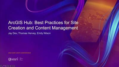 ArcGIS Hub: Best Practices for Site Creation and Content Management ...