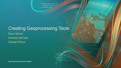 Creating Geoprocessing Tools - Esri Videos: GIS, Events, ArcGIS ...