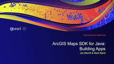 ArcGIS Maps SDK for Java: Building Apps - Esri Videos: GIS, Events ...